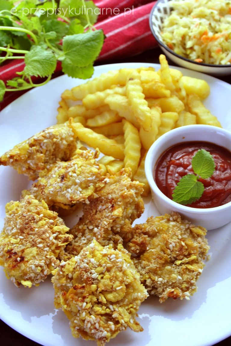 Pieczone nuggetsy z kurczaka – odchudzony przepis